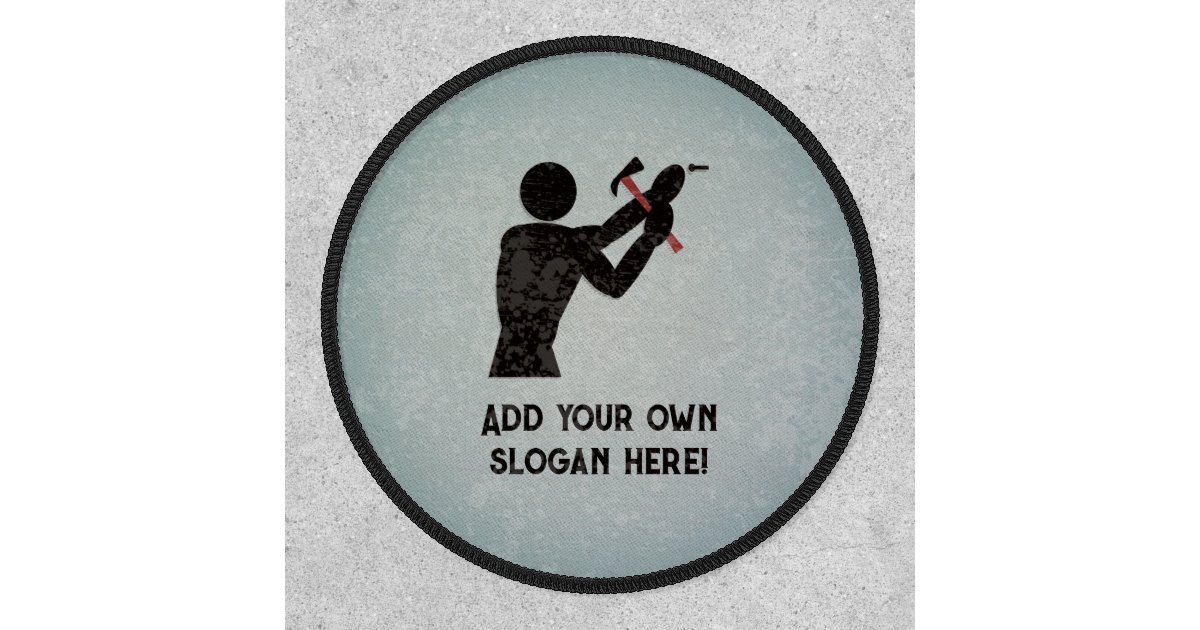 DIY Dad, Handyman, Construction work: Own Text Patch | Zazzle