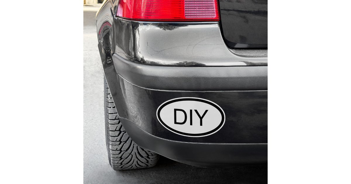 DIY Euro Style Oval Shape Sticker | Zazzle