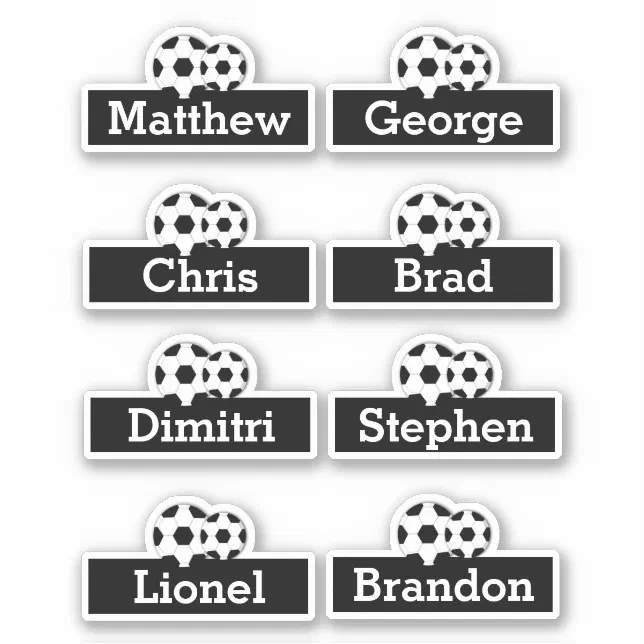 DIY Football party favor boys name Sticker | Zazzle