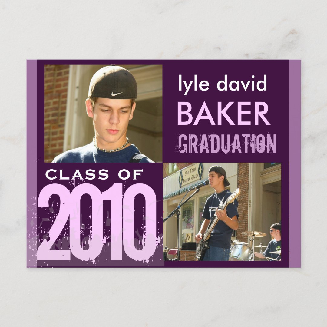 DIY Graduation Invitation Postcards | Zazzle
