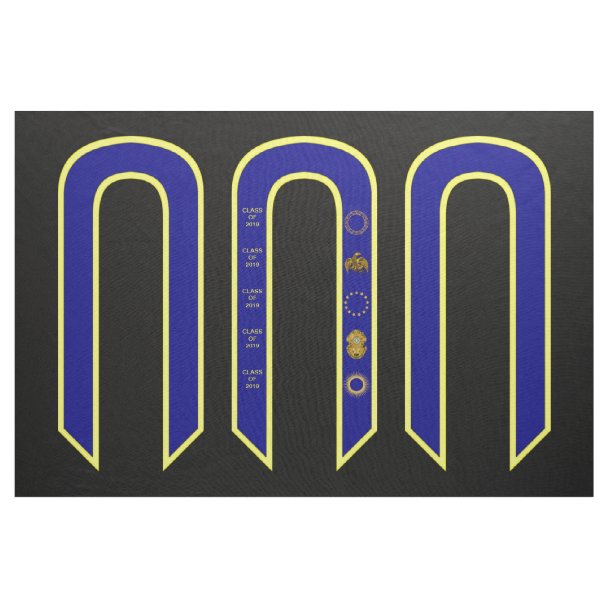 DIY Graduation Sash Cut-Outs Fabric | Zazzle