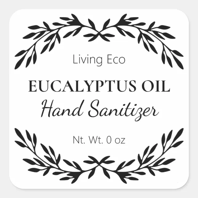DIY Hand Sanitizer White Labels | Zazzle