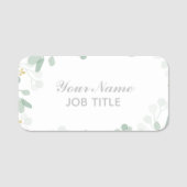 DiY Leaves Name Tag | Zazzle