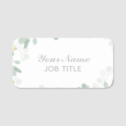 DiY Leaves Name Tag | Zazzle
