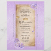DIY Light Purple Gold Quince Scroll Invitations | Zazzle