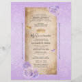 DIY Light Purple Gold Quince Scroll Invitations | Zazzle