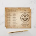 DIY Masonic Program Template Freemason Stationery | Zazzle