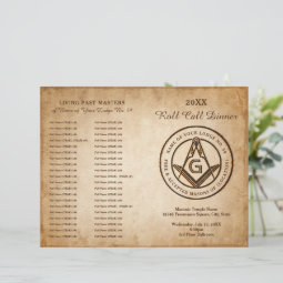 DIY Masonic Program Template Freemason Stationery | Zazzle