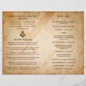 DIY Masonic Program Template Freemason Stationery | Zazzle