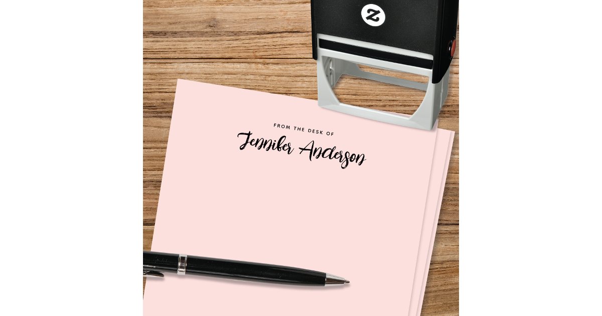 DIY Modern Personal Stationery Self-inking Stamp | Zazzle