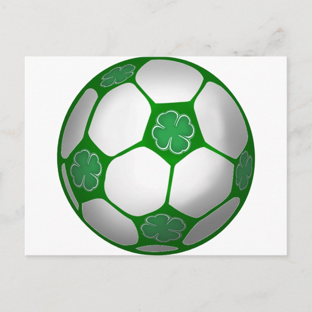 DIY personalized St Patrick's day clover football Postcard | Zazzle