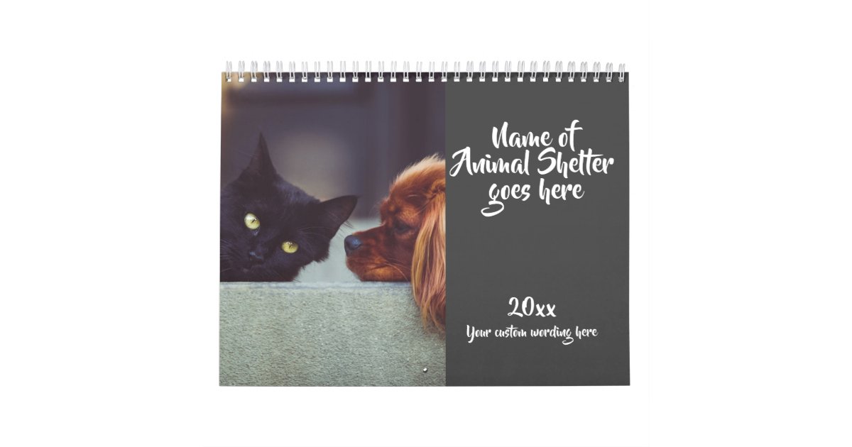 DIY pet animal photo custom picture with year Calendar | Zazzle