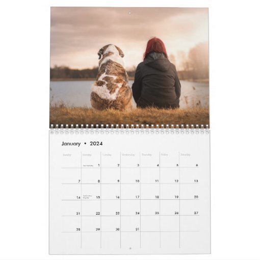 DIY pet animal photo custom picture with year Calendar | Zazzle