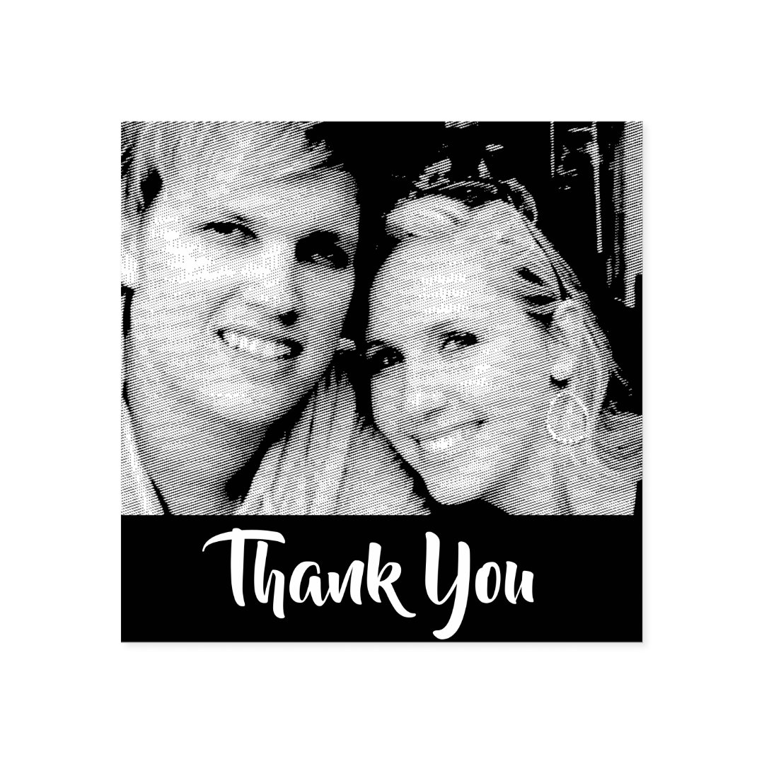 DIY photo and wording | wedding anniversary Rubber Stamp | Zazzle