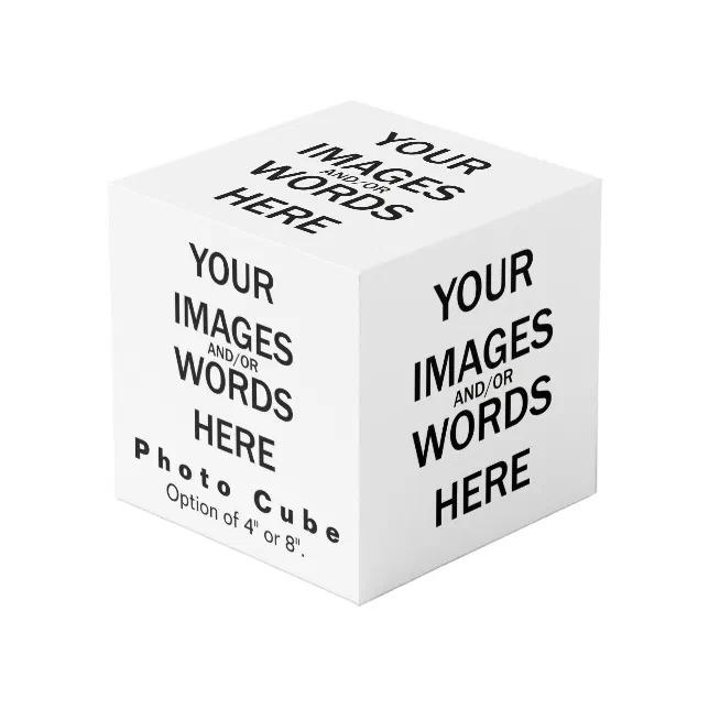 DIY - Photo Cube 4" | Zazzle