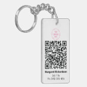 DIY Photo ID Digital QR Code Keychain | Zazzle
