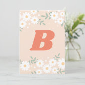 DIY Retro Daisy Letter Number Bunting Invitation | Zazzle