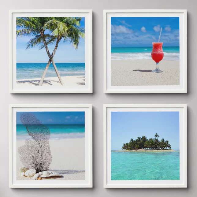 DIY Set of Four Custom Photo Tile | Zazzle