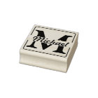 DIY - Simply Monogram / Name Rubber Stamp | Zazzle.com