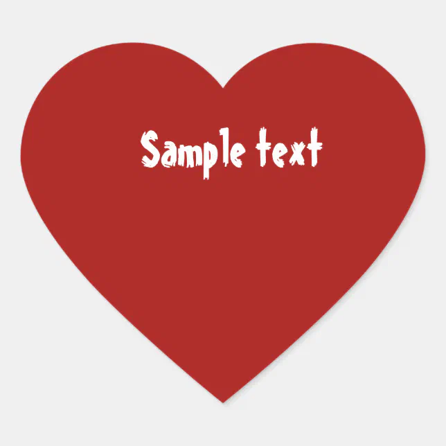 DIY Template easily change color add photo text Heart Sticker | Zazzle