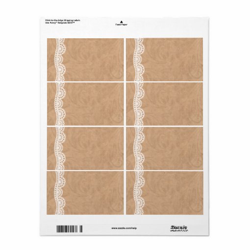 DIY Vintage Lace Printable Wedding Address Labels | Zazzle