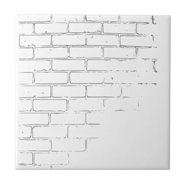 DIY White Brick Wall to write Graffiti Tile | Zazzle