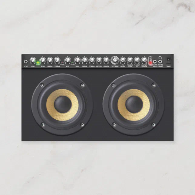 DJ Business Card Loud Speakers | Zazzle