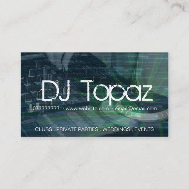 DJ Business Cards | Zazzle