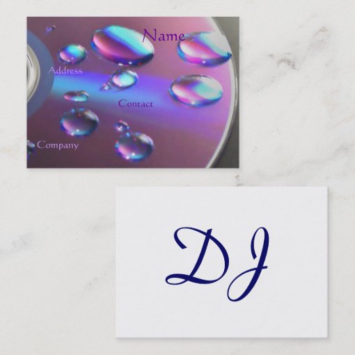 DJ CD Business Card - Customizable | Zazzle