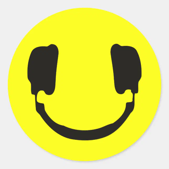 DJ CLASSIC ROUND STICKER | Zazzle