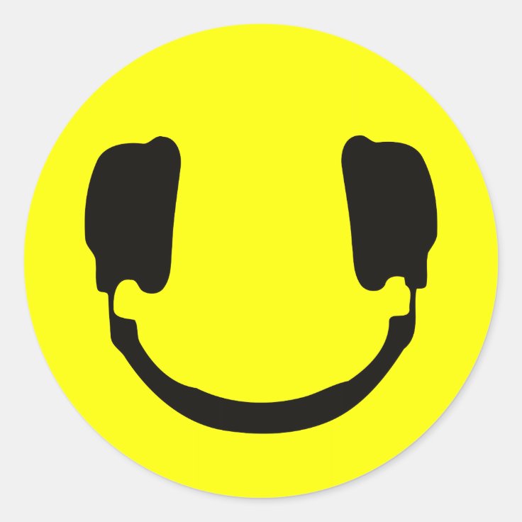 DJ CLASSIC ROUND STICKER | Zazzle