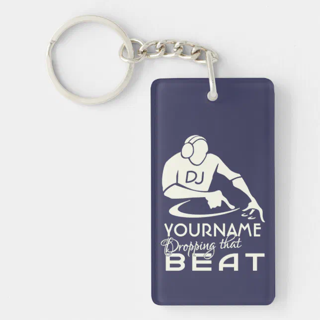 DJ custom key chain | Zazzle