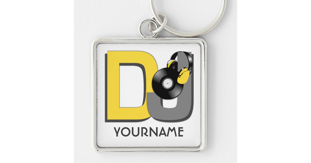 DJ custom key chain | Zazzle