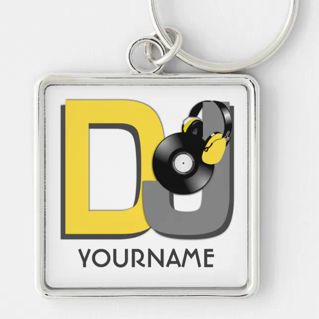 DJ custom key chain | Zazzle