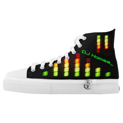 Dj Custom Name DJs Equalizer Bar High-Top Sneakers | Zazzle