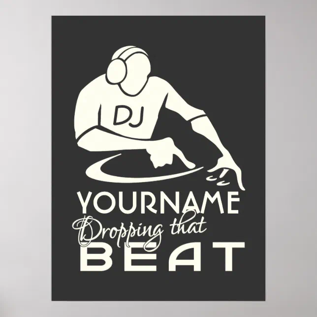 DJ custom poster | Zazzle