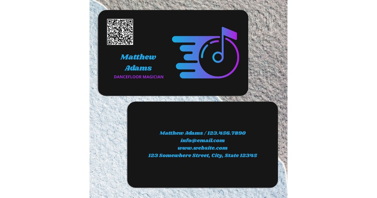 DJ Custom QR Code Business Card | Zazzle