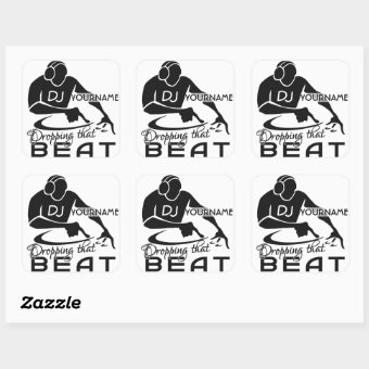 DJ custom stickers | Zazzle