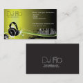 DJ - deejay music coordinator Business Card | Zazzle