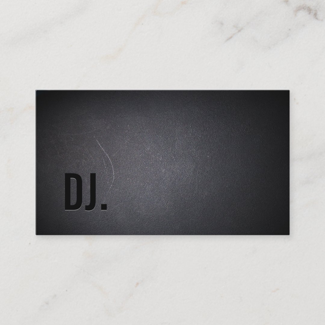 DJ Deejay Professional Black Bold Text Elegant Business Card | Zazzle
