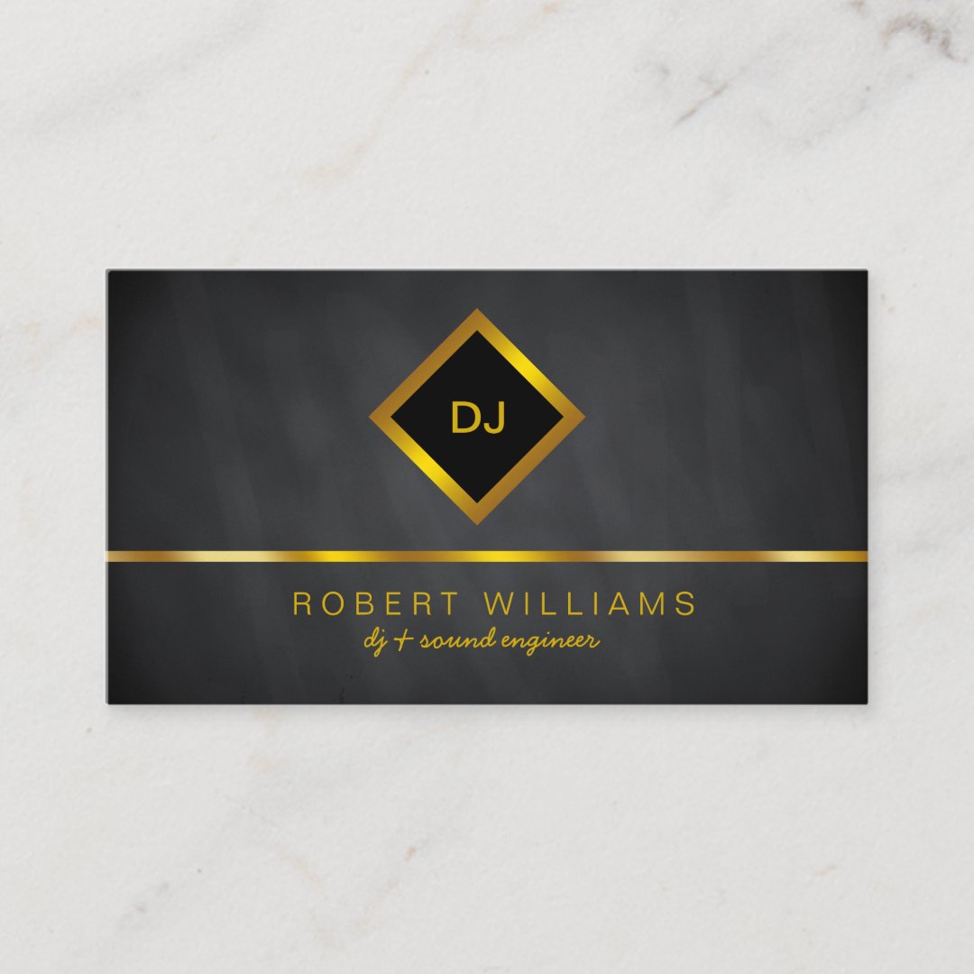 DJ Deejay Professional Rose Gold Faux Music Business Card | Zazzle