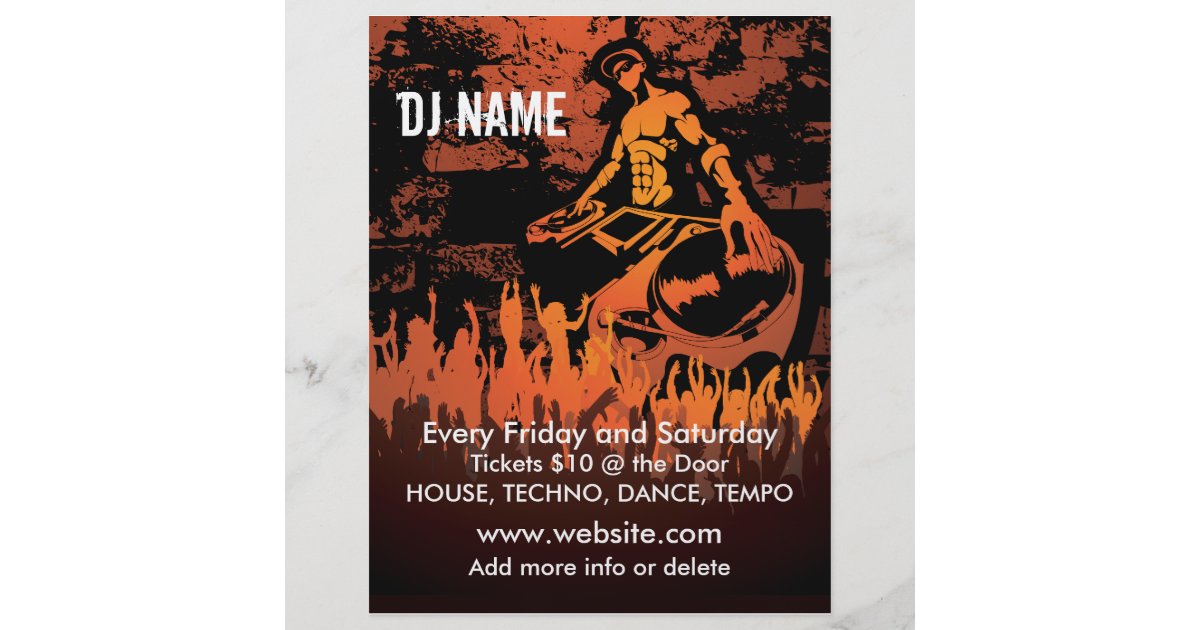 DJ Fiery Concert Music Flyer | Zazzle