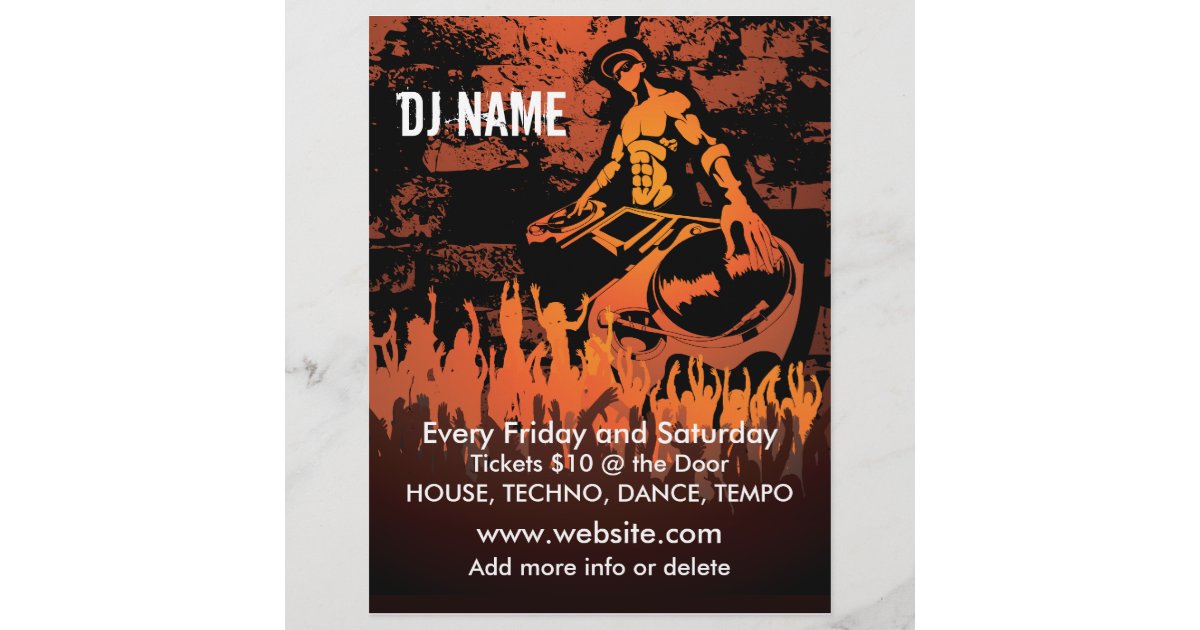 DJ Fiery Concert Music Flyer | Zazzle