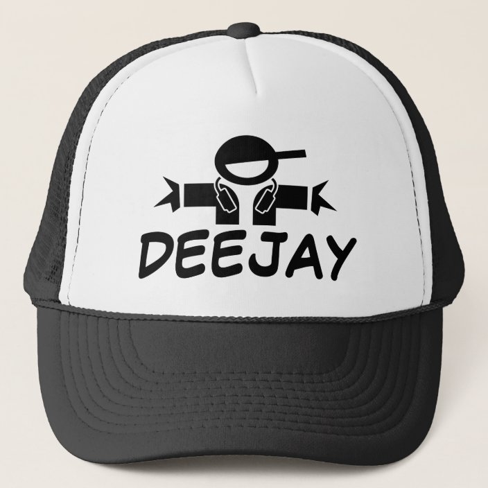 DJ hat | Cap with DJ wearing headphones | Zazzle.com