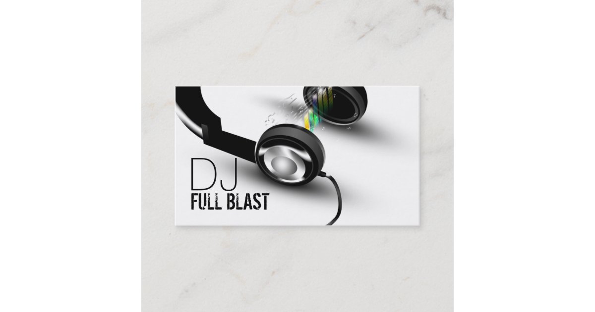 Dj Headphone Business Card | Zazzle
