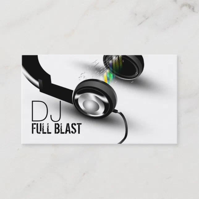 Dj Headphone Business Card | Zazzle