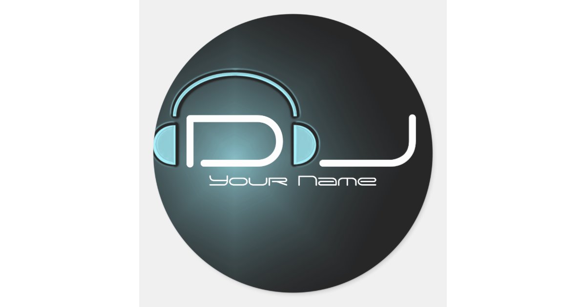 DJ Headphone Sticker | Zazzle