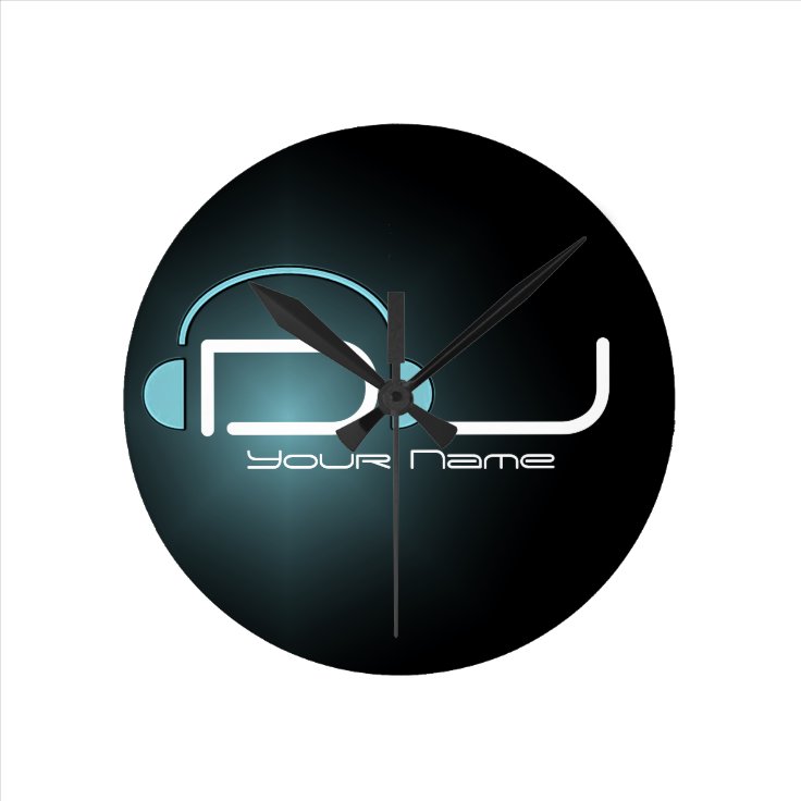 DJ Headphone Wall Clock | Zazzle