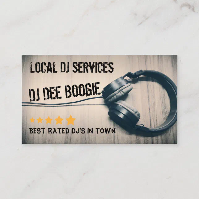 DJ Headphones Business Cards | Zazzle