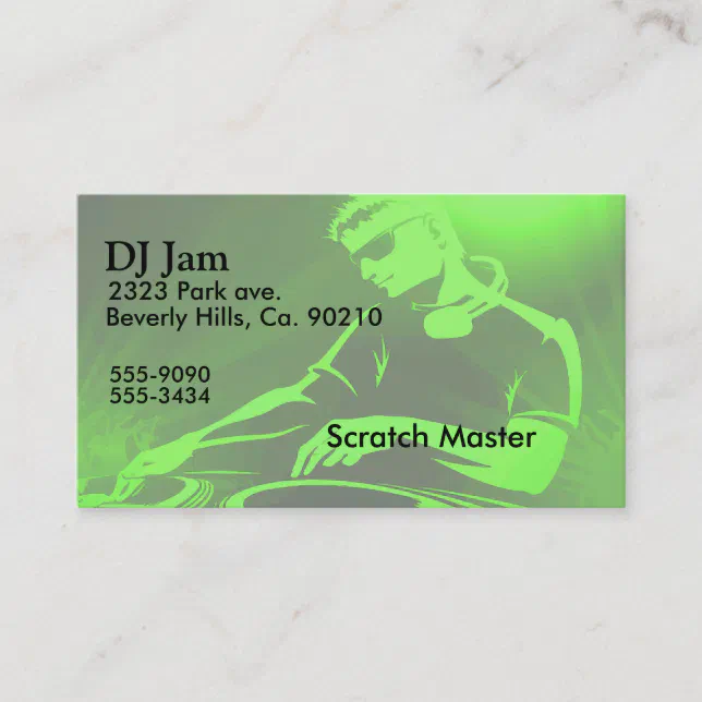 DJ Jam Set Business Card | Zazzle